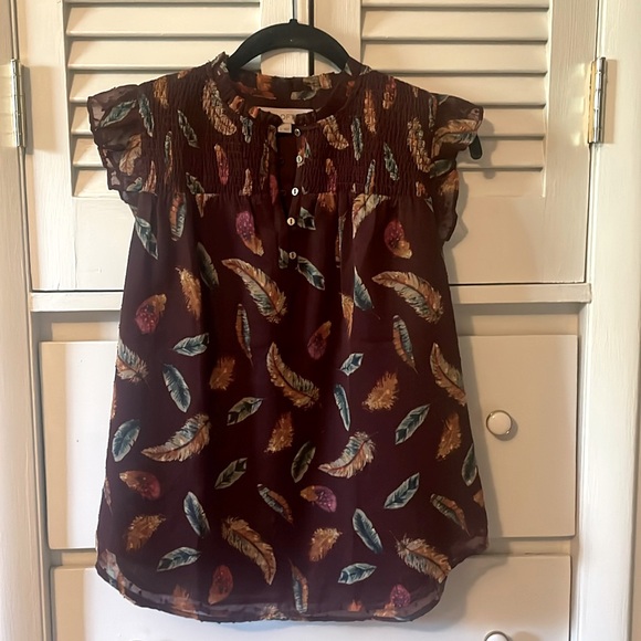 LOFT | Tops | Loft Cap Sleeve Fall Blouse | Poshmark